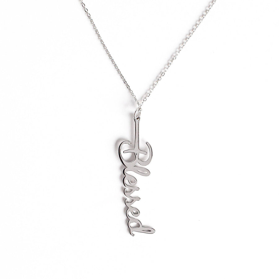 Always Blessed - Elegant Silver Faith Inspired Custom Jewelry